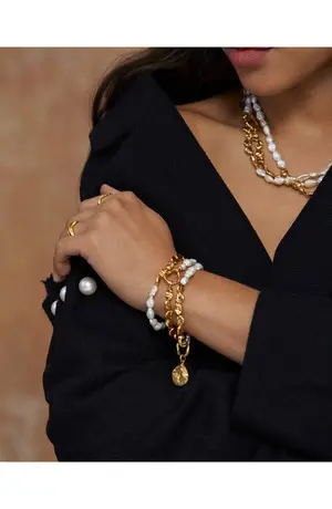 Monica Vinader Keshi Pearl Necklace