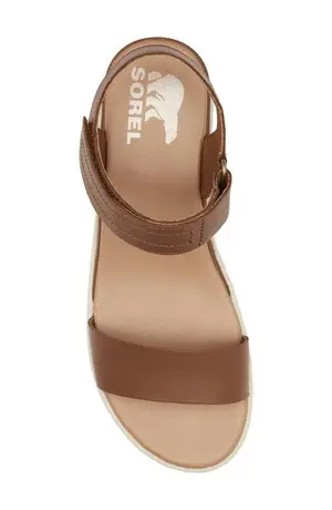 Sorel Cameron Flatform Sandal - Velvet Tan/chalk