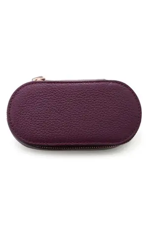Monica Vinader Mini Leather Jewelry Case - Aubergine
