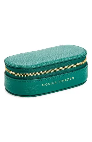 Monica Vinader Mini Leather Jewelry Case - Avocado