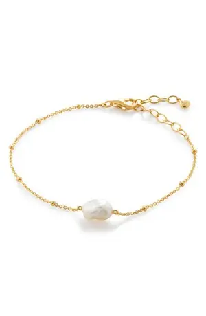 Monica Vinader Nura Cultured Pearl Bracelet - Yellow Gold