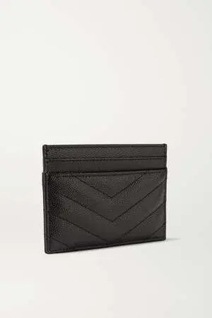 Saint Laurent Monogramme Quilted Textured-leather Cardholder