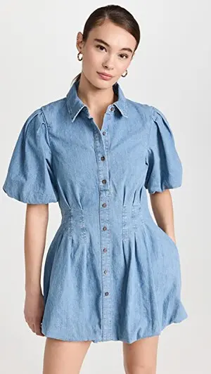 Simkhai Ciara Denim Shirting Dress