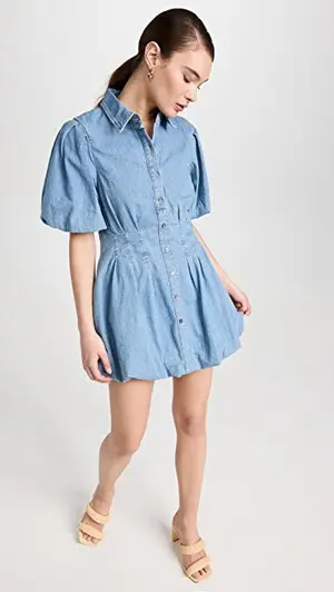 Simkhai Ciara Denim Shirting Dress