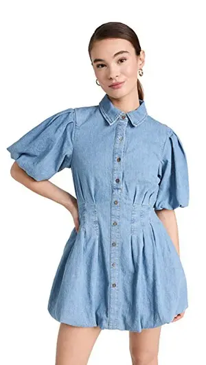 Simkhai Ciara Denim Shirting Dress