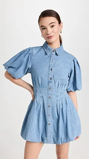 Simkhai Ciara Denim Shirting Dress