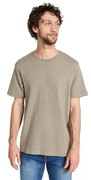 FRAME Duo Fold Tee - Heather Dark Beige