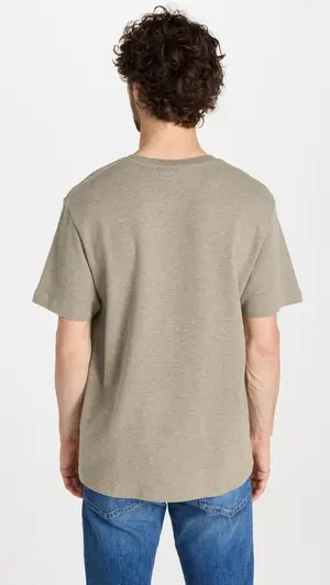 FRAME Duo Fold Tee - Heather Dark Beige