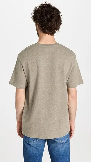 FRAME Duo Fold Tee - Heather Dark Beige