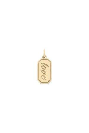 JANE WIN Love Tag Pendant In 10k