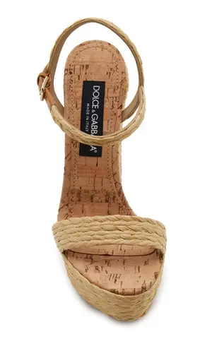 Dolce & Gabbana Raffia Platform Sandals