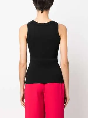 STYLAND Ribbed Knit Tank Top - Black