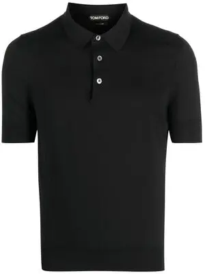 TOM FORD Short-sleeve Polo Shirt - Black
