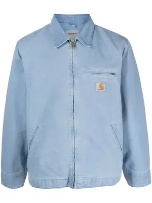 Carhartt Work In Progress Logo-patch Zip-up Jacket Blue