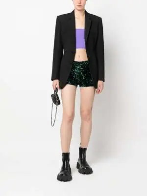 STYLAND Sequin-embellished Mini Shorts
