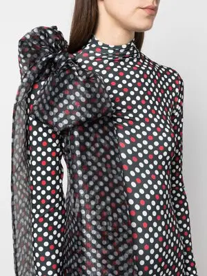ATU BODY COUTURE Bow-detail Polka-dot Jumpsuit