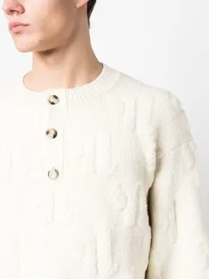 Nanushka Raised-logo Crew-neck Jumper