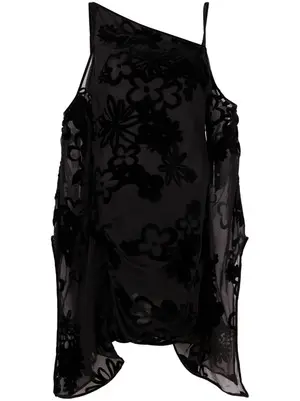 TOM FORD Cold-shoulder Devoré Minidress
