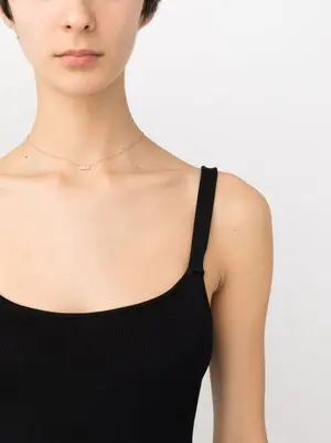 Ef Collection 14kt Rose Gold Mini Bar Diamond Necklace - Pink
