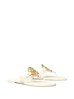 Tory Burch Miller Soft Leather Sandals - White