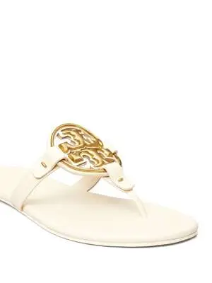 Tory Burch Miller Soft Leather Sandals - White