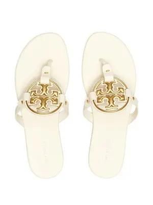 Tory Burch Miller Soft Leather Sandals - White