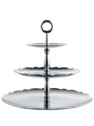 ALESSI Dressed Three-dish Cake Stand - Silver
