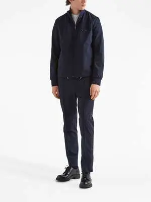 Prada Triangle-logo Tailored Trousers - Blue