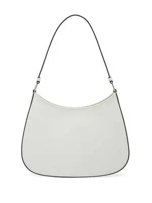 Prada Cleo Brushed Leather Shoulder Bag - White