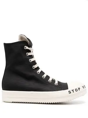 Rick Owens Stop Your Breath High-top Sneakers