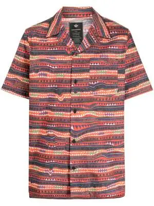 MAHARISHI Short-sleeve Organic Cotton Shirt - Red