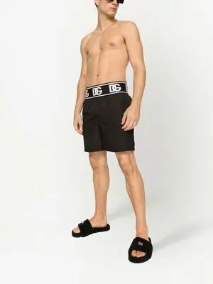 Dolce & Gabbana Logo-waistband Swim Shorts