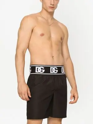 Dolce & Gabbana Logo-waistband Swim Shorts