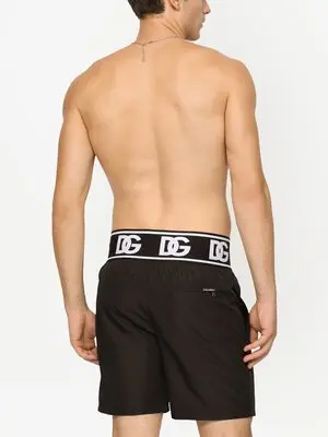 Dolce & Gabbana Logo-waistband Swim Shorts