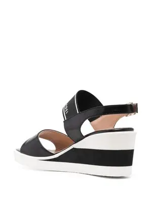 Casadei Logo-print Wedge Sandals