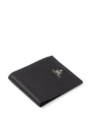 Prada Logo-plaque Bi-fold Wallet - Black
