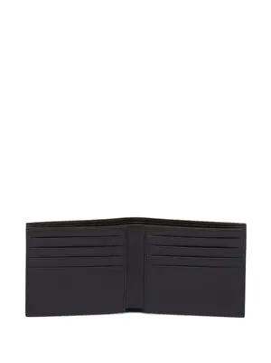 Prada Logo-plaque Bi-fold Wallet - Black