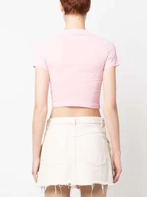 CHIARA FERRAGNI Embroidered-logo Cropped T-shirt