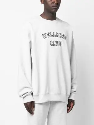 Sporty & Rich Slogan-print Cotton Sweatshirt