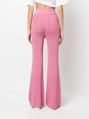 Remain Birger Christensen Ribbed Knit Flared Trousers - Pink