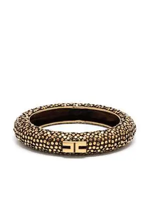 Elisabetta Franchi Rigid Textured Bracelet