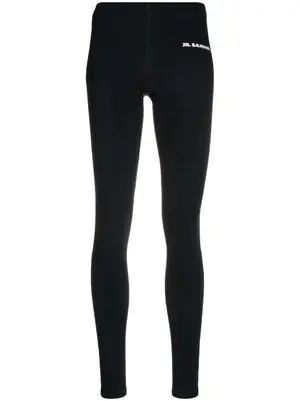 JIL SANDER Logo-print 7/8 Leggings - Black