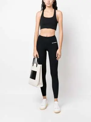 JIL SANDER Logo-print 7/8 Leggings - Black