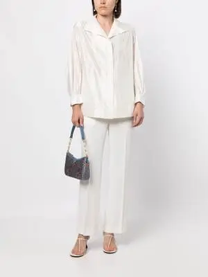 Shiatzy Chen Long Sleeve Mulberry Silk Shirt