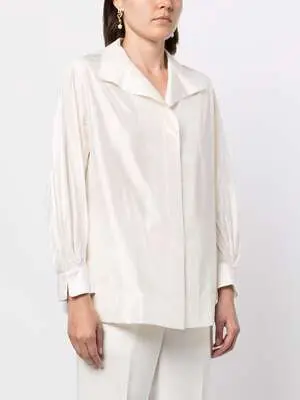 Shiatzy Chen Long Sleeve Mulberry Silk Shirt