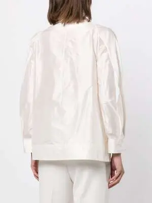 Shiatzy Chen Long Sleeve Mulberry Silk Shirt