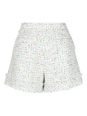 Shiatzy Chen Tweed Mini Shorts