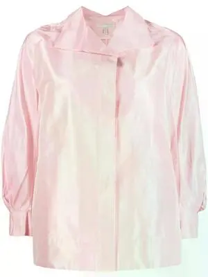 Shiatzy Chen Wide Collar Silk Shirt