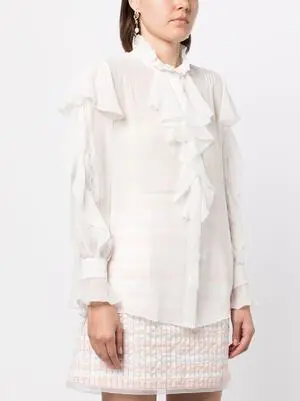 Shiatzy Chen See-through Silk Shirt