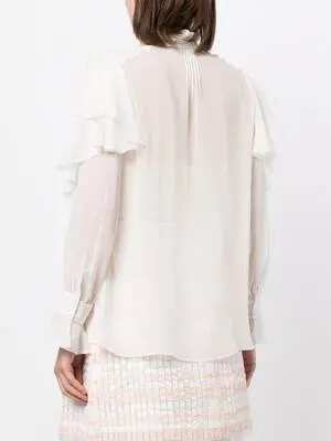 Shiatzy Chen See-through Silk Shirt